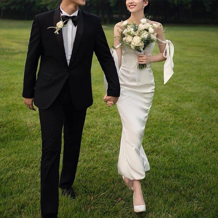 Customised ROM / wedding dress in white, Women's Fashion, Dresses ...