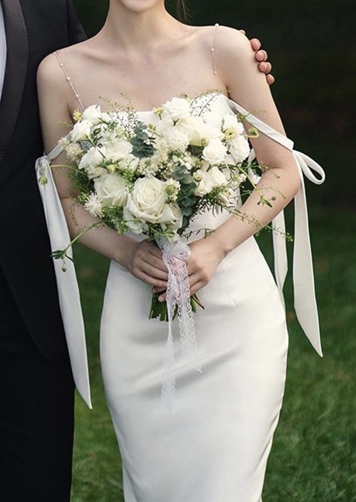 Customised ROM / wedding dress in white, Women's Fashion, Dresses ...