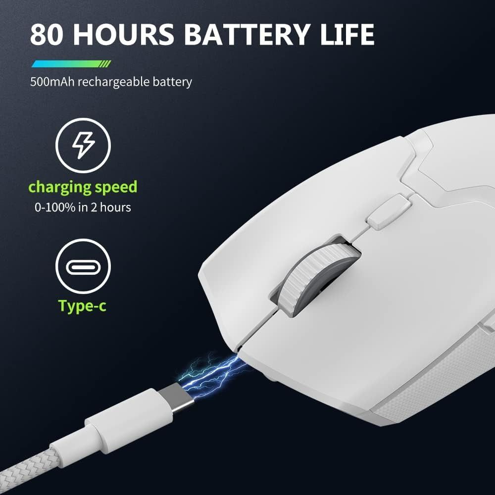 Delux M800 Pro PAW3395 Wireless Gaming Mouse White, Computers & Tech ...