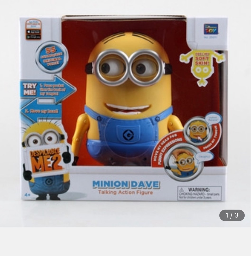 Despicable Me 2 Minion Dave Talking Action Figure, Hobbies & Toys, Toys ...