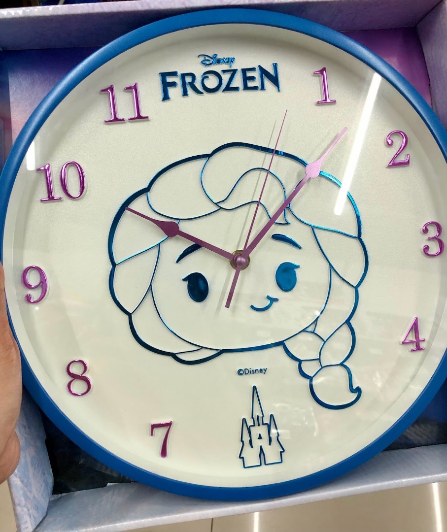 Disney wall clock Frozen Elsa 30cm, Furniture & Home Living, Home Decor ...