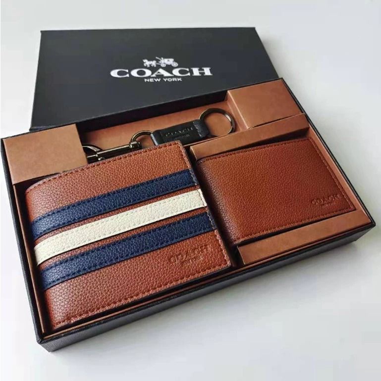 DOMPET PRIA BRANDED ORIGINAL 100% COACH LIST WALLET, Fesyen Pria, Tas ...