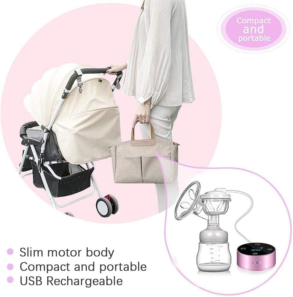 Electric Breast Pump, NEKAN Rechargeable Breastfeeding Pump with 3 ...
