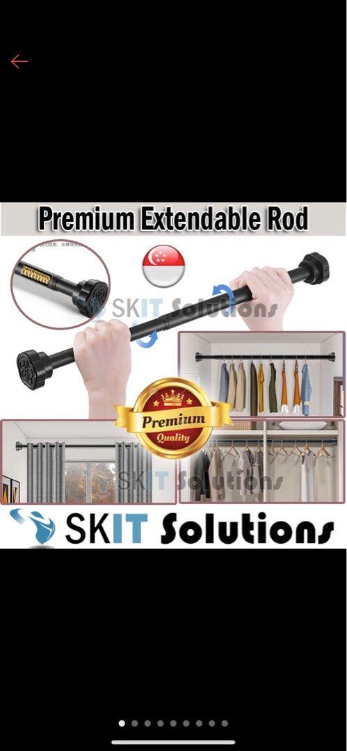Extendable Rod for Hanging, Furniture & Home Living, Home Improvement ...