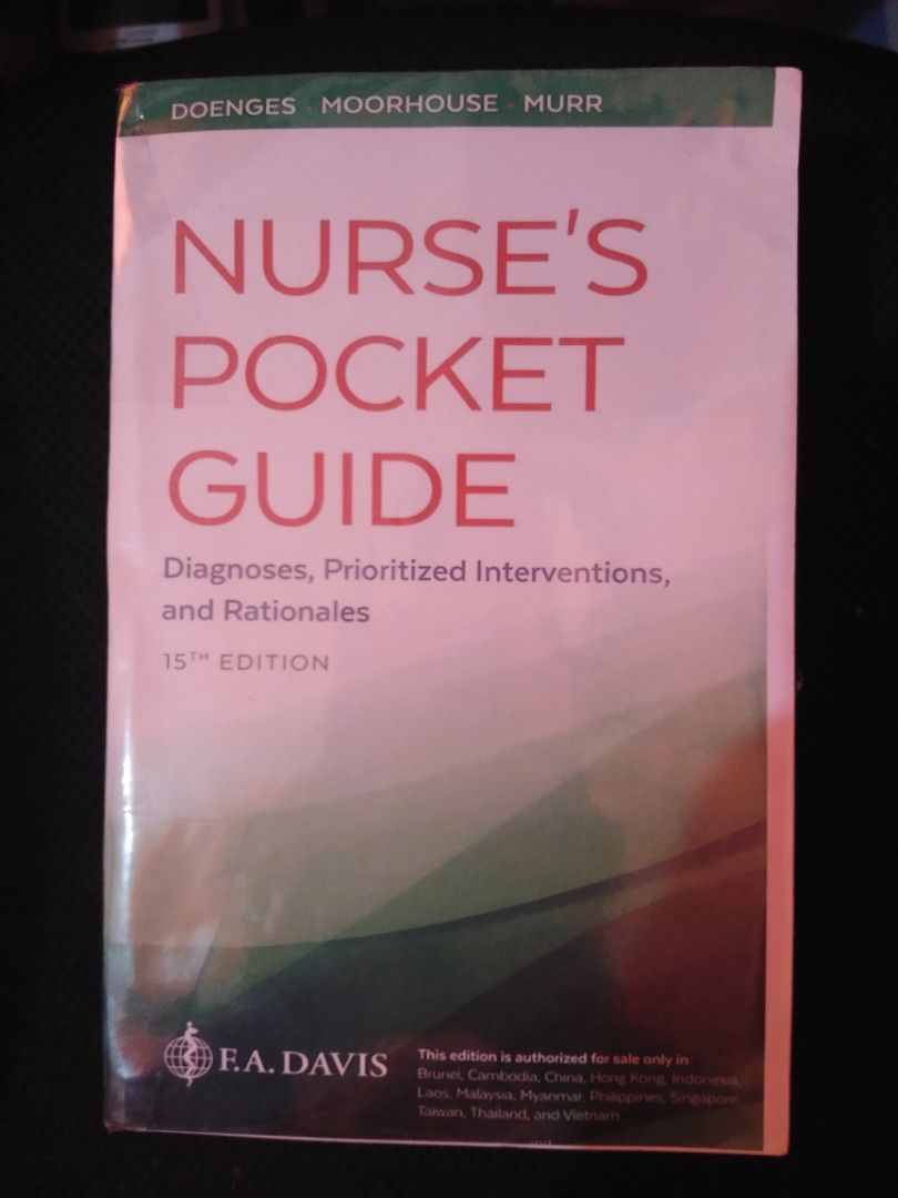 F.A. Davis Nurses Pocket Guide 15 ed, Hobbies & Toys, Books & Magazines ...