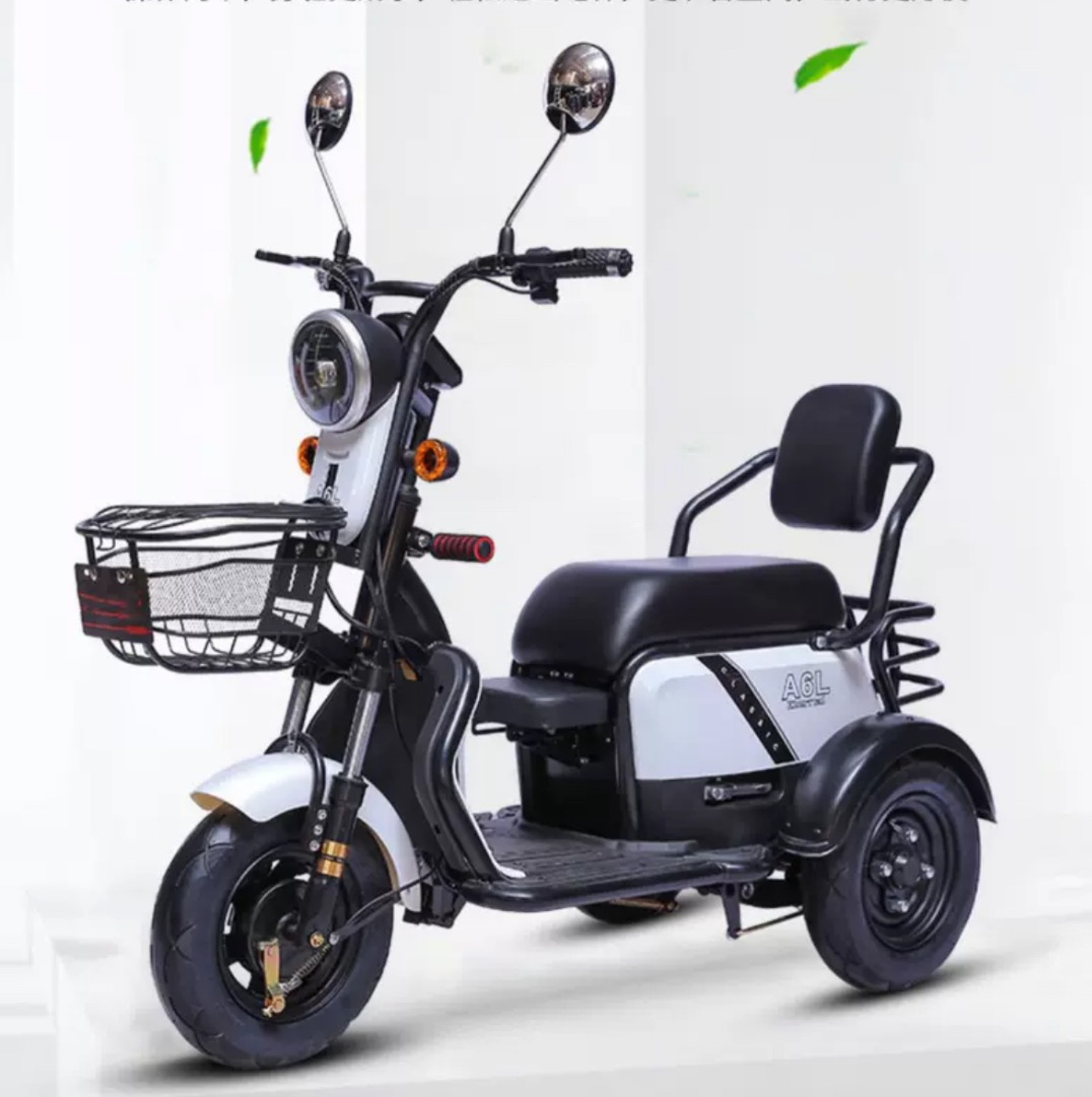 Family-Friendly Electric Tricycle with Three Wheels, maximum power of ...