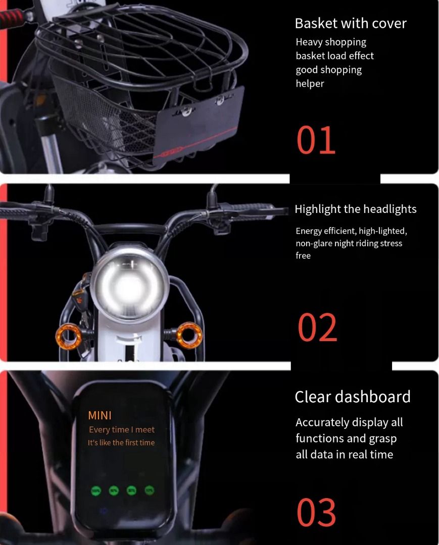 Family-Friendly Electric Tricycle with Three Wheels, maximum power of ...