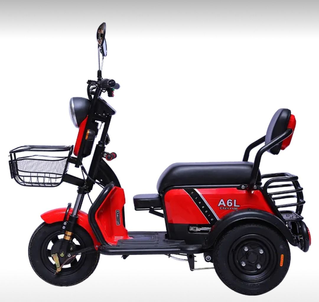 Family-Friendly Electric Tricycle with Three Wheels, maximum power of ...
