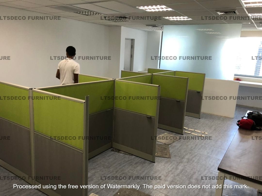 FISH BONE WORKSTATION OFFICE PARTITION | FURNITURES, Furniture & Home ...