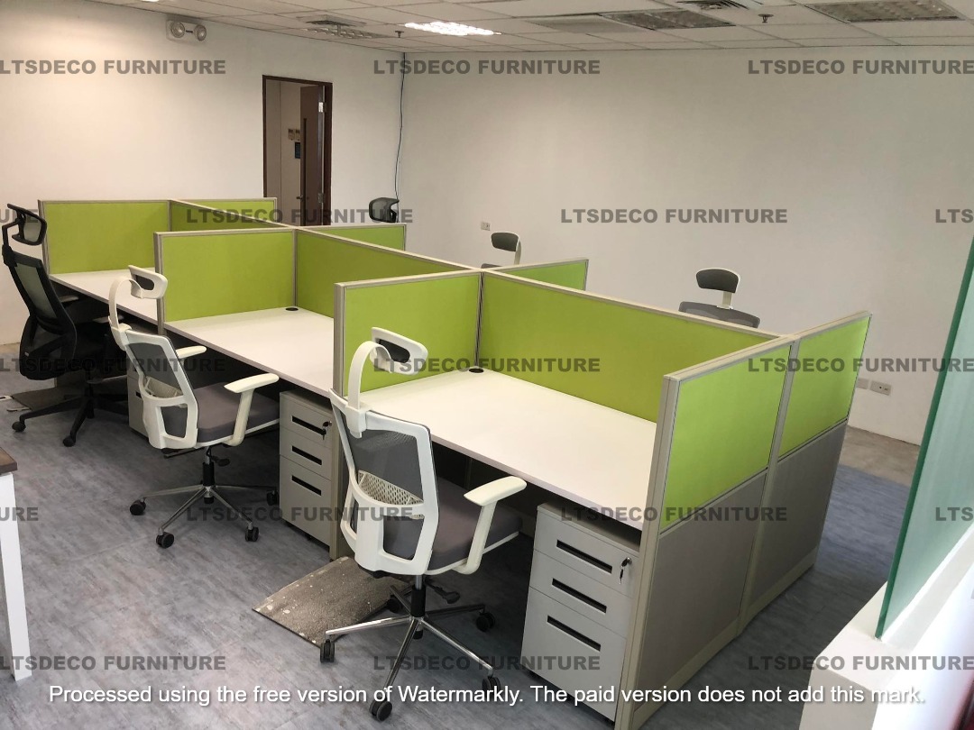 FISH BONE WORKSTATION OFFICE PARTITION | FURNITURES, Furniture & Home ...