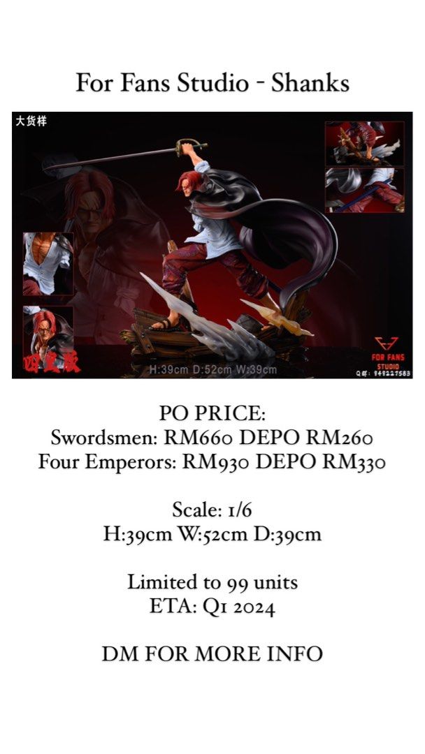 For Fans Studio - Shanks, Hobbies & Toys, Toys & Games on Carousell