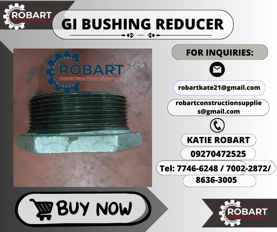 GI Bushing Reducer, Commercial & Industrial, Construction Tools & Equipment on Carousell