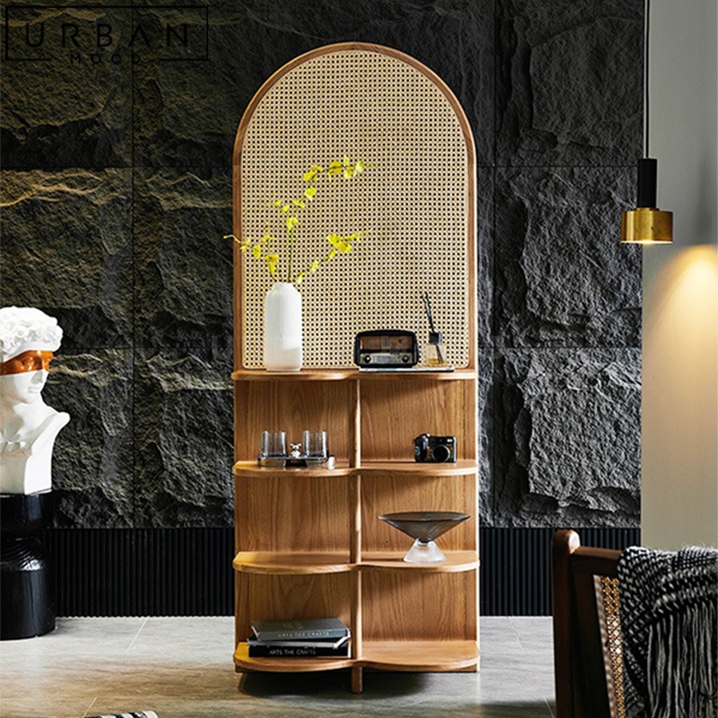 HAMM Rustic Rattan Display Bookshelf, Furniture & Home Living ...