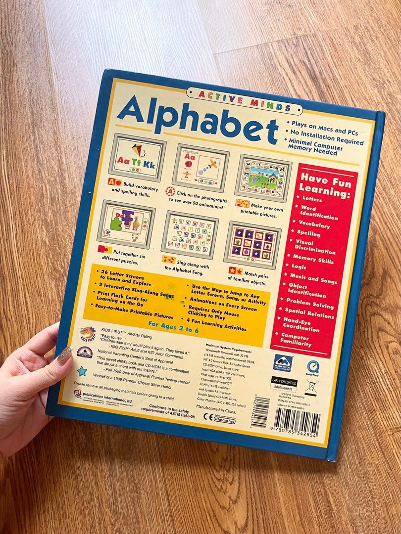Hardcover Book Alphabet - My First Interactive Learning Book, Buku ...