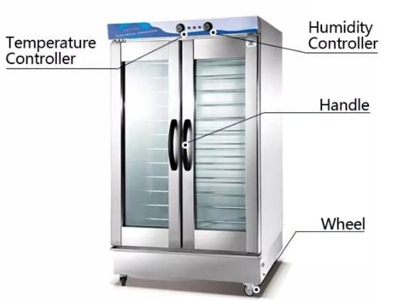 HEL-2B-2 2 Door 24 Tray Electric Proofer for Dough Bread Bakery, TV ...