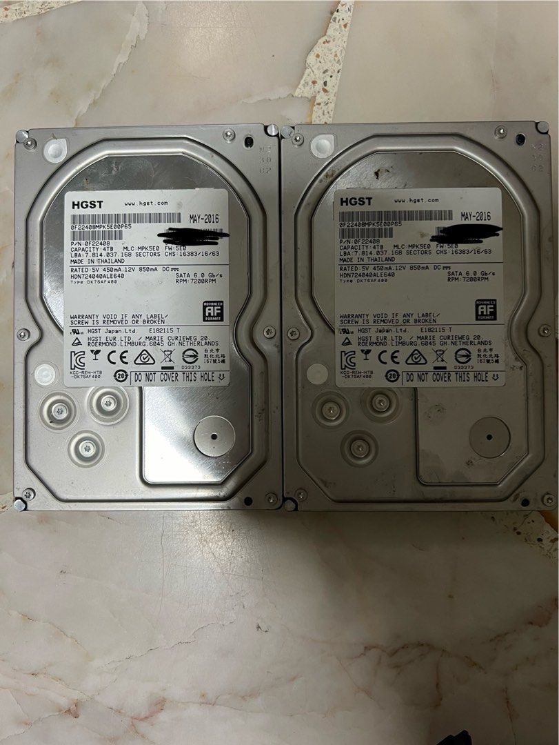 HGST 4TB 3.5 HDD, Computers & Tech, Parts & Accessories, Hard Disks ...