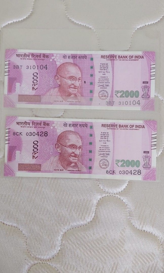 India 2000 rupees banknote., Hobbies & Toys, Memorabilia & Collectibles ...