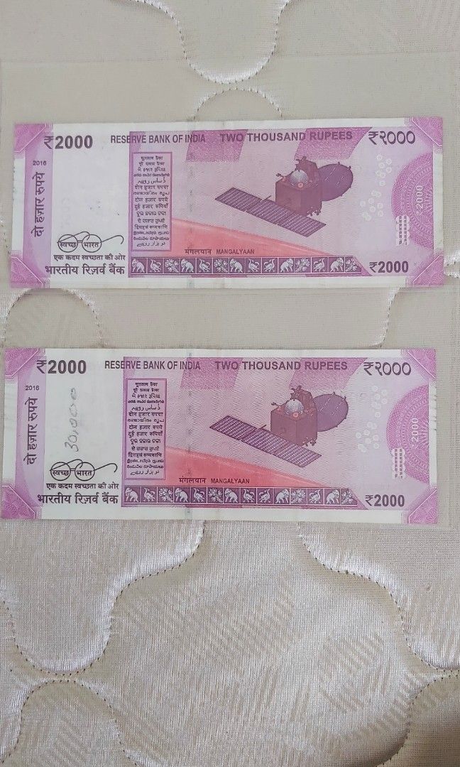 India 2000 rupees banknote., Hobbies & Toys, Memorabilia & Collectibles ...