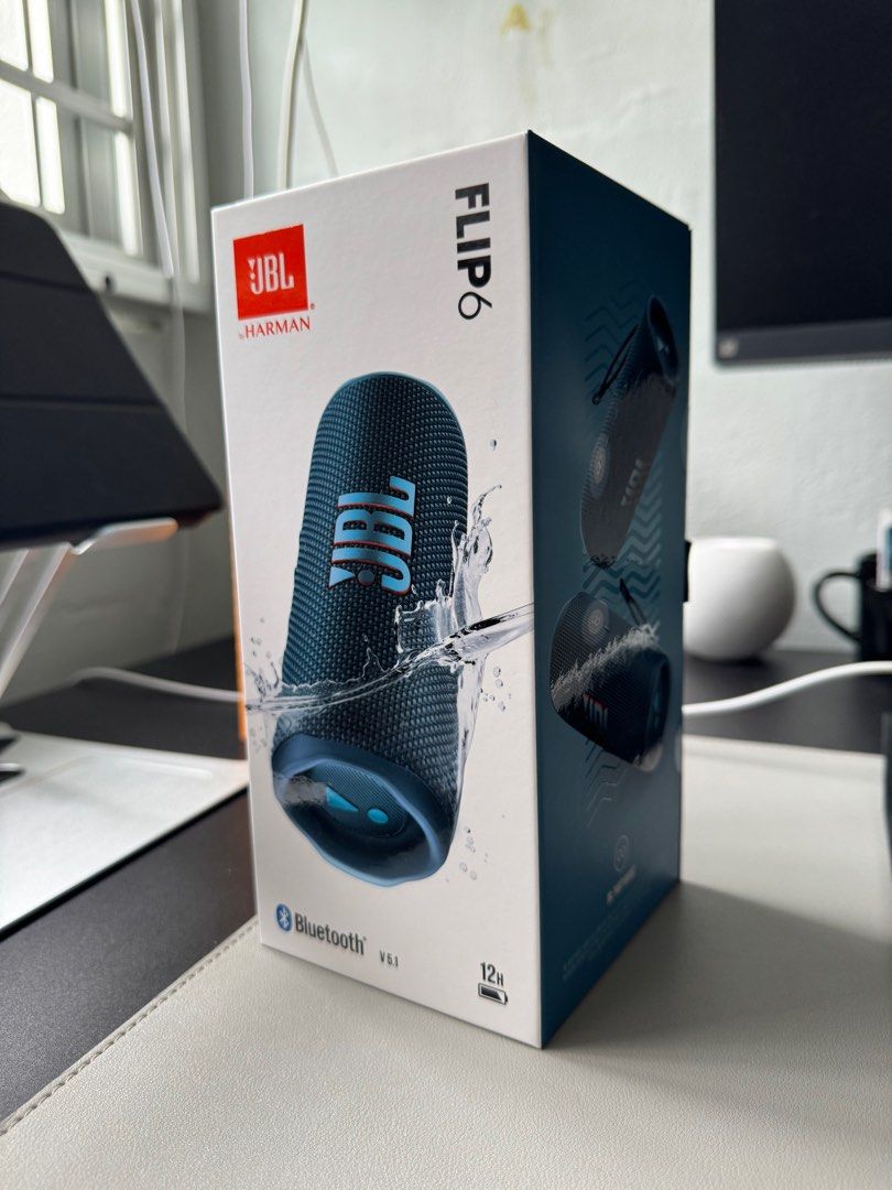 JBL Flip 6 Portable Waterproof Bluetooth Speaker (Blue), Audio ...