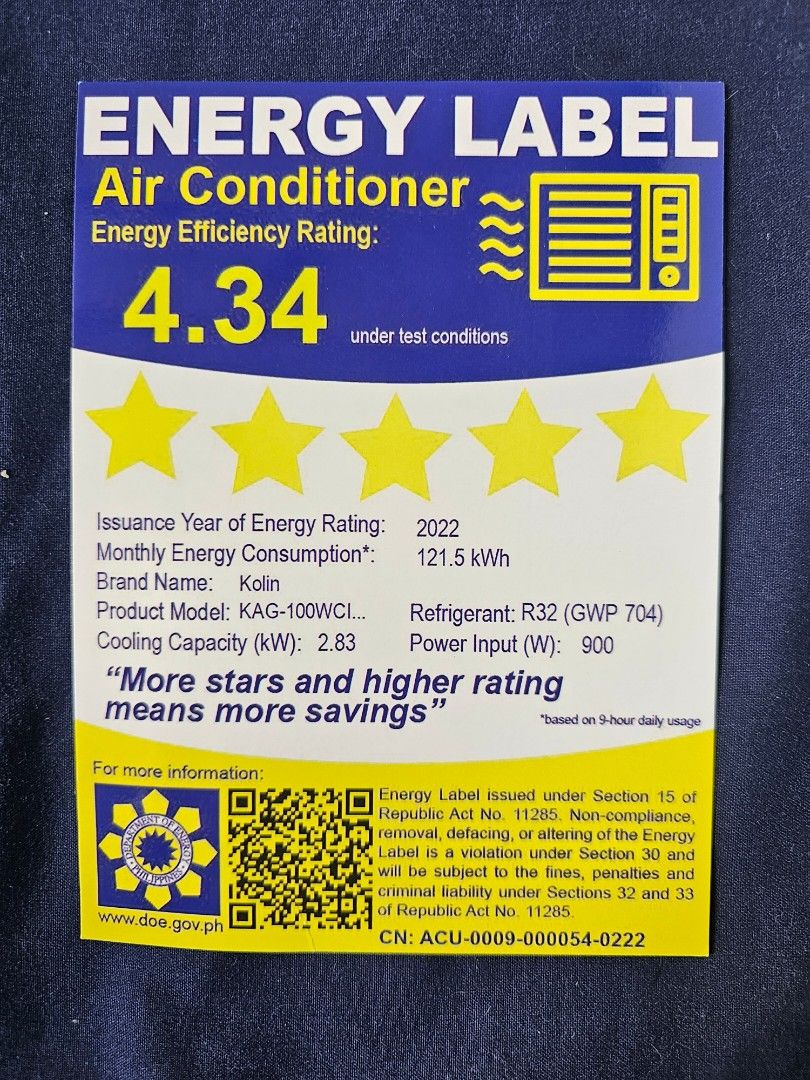 Kolin 1hp Inverter Window Type AC (Quad Series), TV & Home Appliances ...