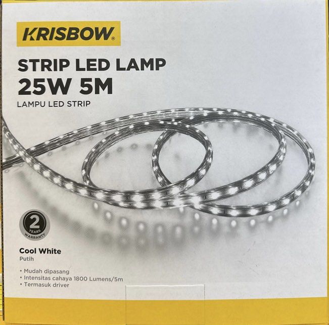 Krisbow 25W LED light strip 5 Meter, Furniture & Home Living, Lighting ...