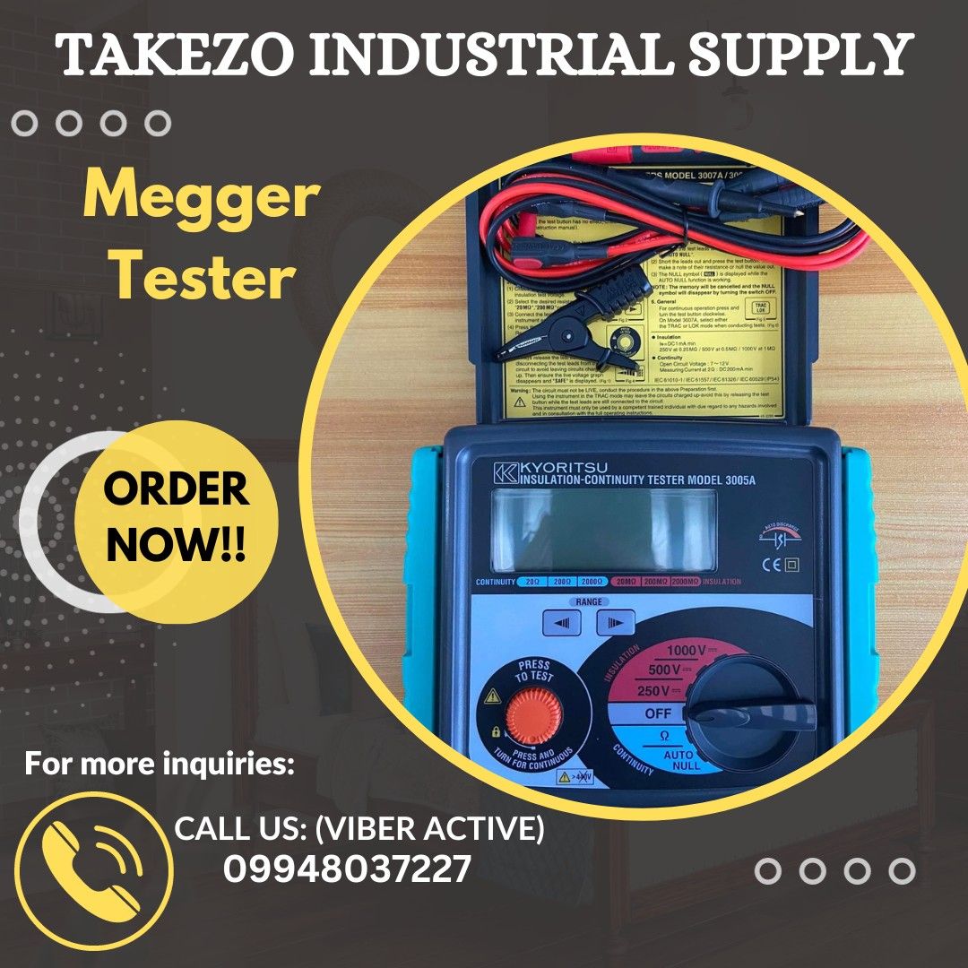 "Kyoritsu" Megger Tester, Commercial & Industrial, Construction Tools ...