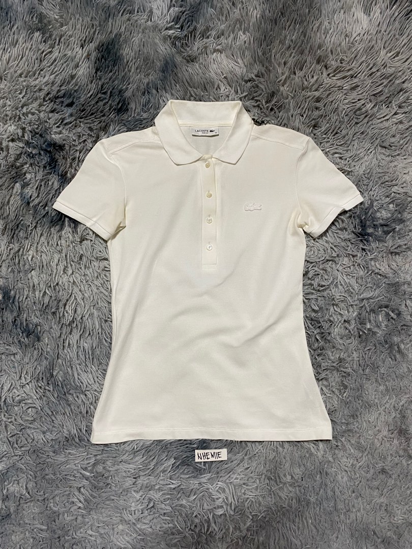 LACOSTE FOR HER WHITE LOGI, Women's Fashion, Tops, Others Tops on Carousell