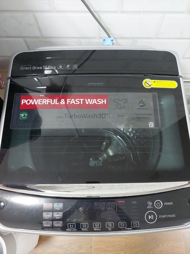 LG Inverter direct drive massive 11kg top load washing machine, TV ...