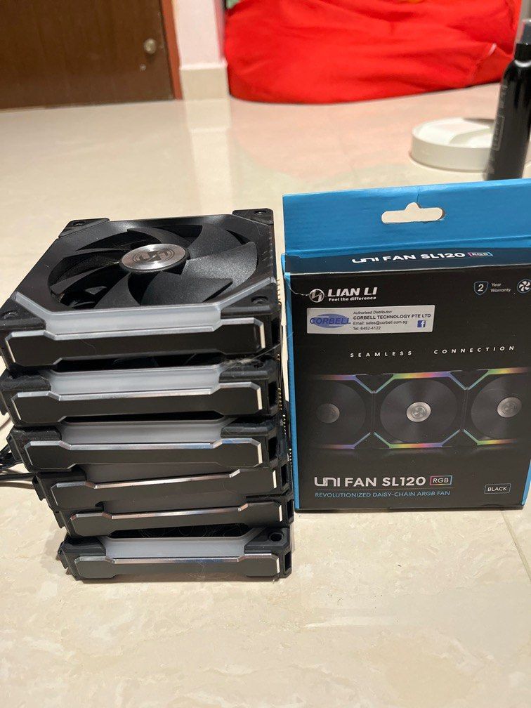 Lian Li Sl120 V1 Fans black, Computers & Tech, Parts & Accessories ...