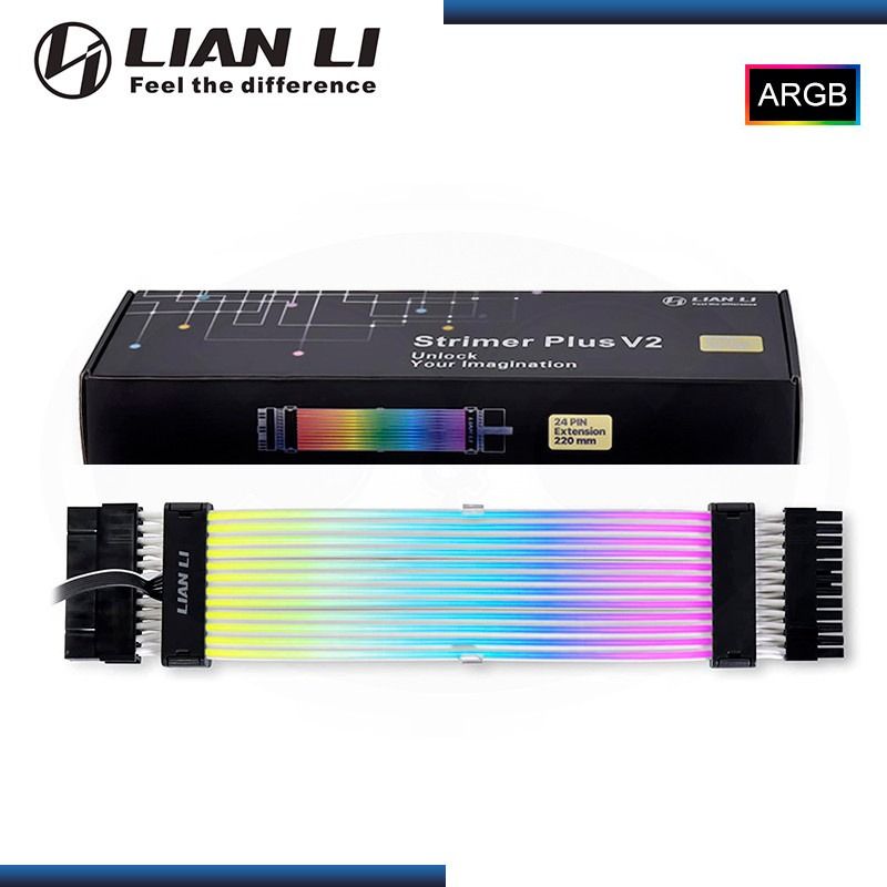 Lian Li Strimer Plus V2 ARGB 24Pin PSU Extension Cable PW24-PV2, 電腦＆科技 ...
