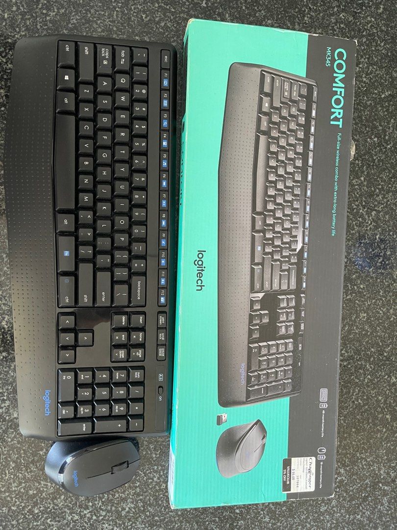 Logitech Keyboard And Mouse MK Computers Tech Parts Accessories Computer Keyboard On