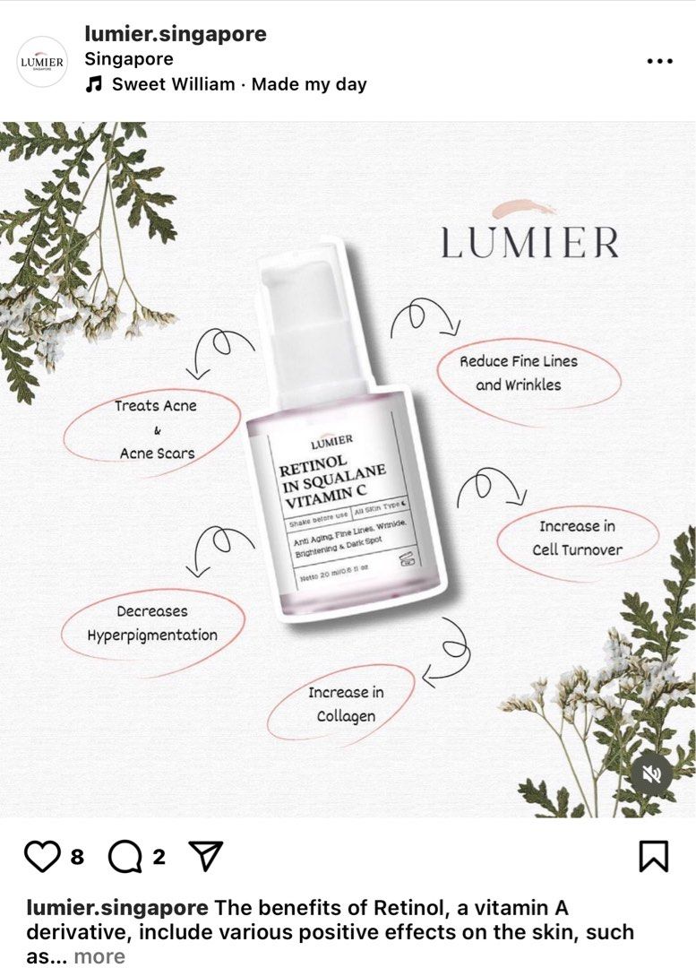 Lumier Retinol in Squalane Vitamin C (20ml), Beauty & Personal Care ...