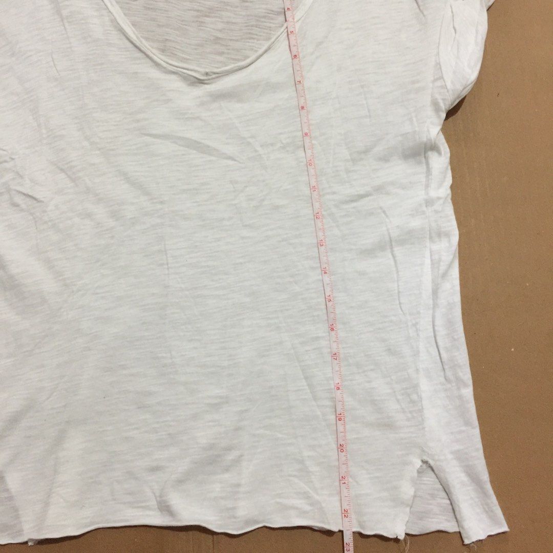 Mango Basics Basic White Top / Basic White T-shirt, Women's Fashion ...