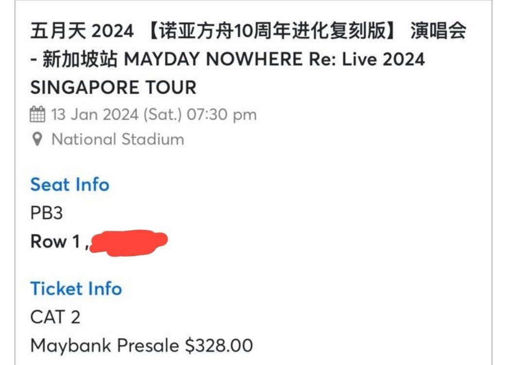 mayday concert original price, Tickets & Vouchers, Event Tickets on ...