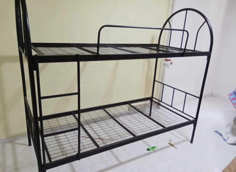 Metal Double Decker Bed Frame, Furniture & Home Living, Furniture, Bed ...