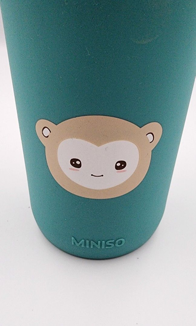 MINISO glass bottle 500ml with Silicon Cover, Furniture & Home Living ...