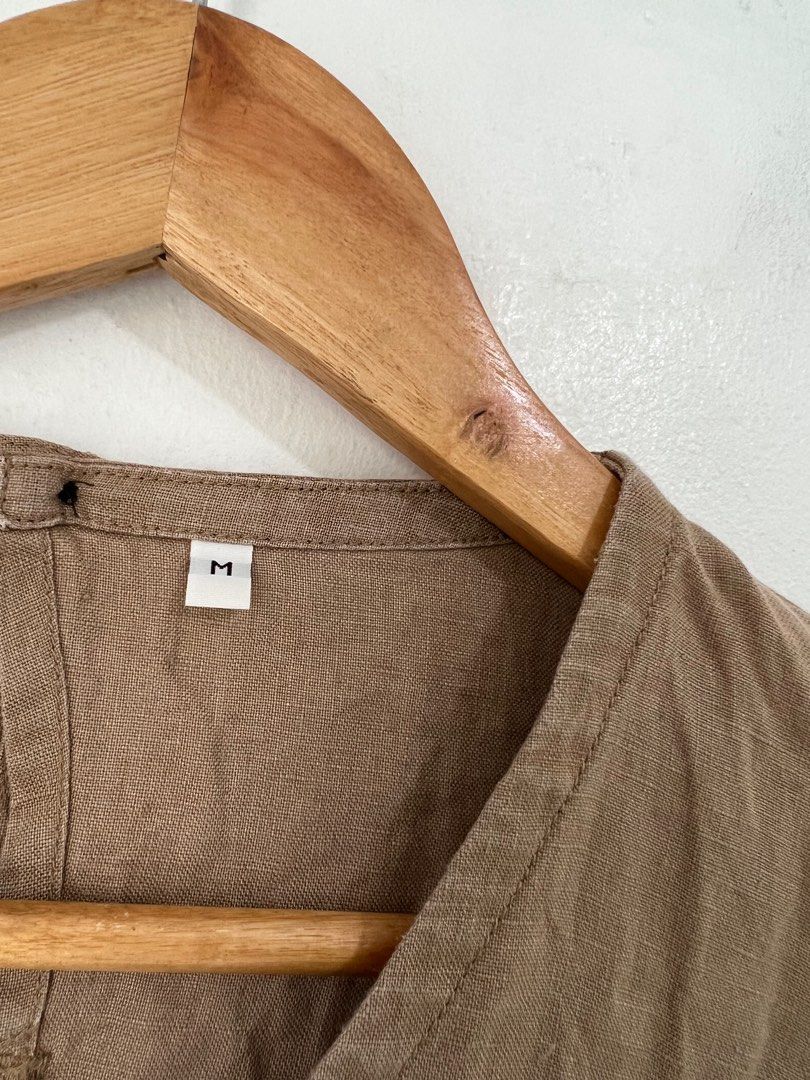 MUJI linen dress, Women's Fashion, Dresses & Sets, Dresses on Carousell