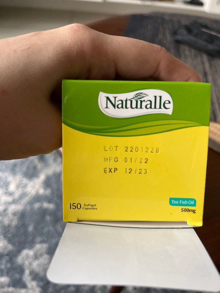 Naturalle Tini Fish Oil 500mg, Health & Nutrition, Health Supplements ...