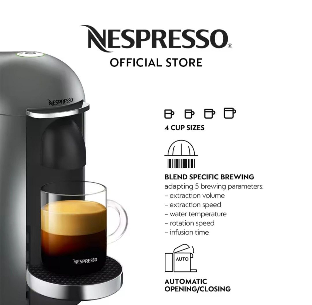 Nespresso Vertuo Plus Black, TV & Home Appliances, Kitchen Appliances ...