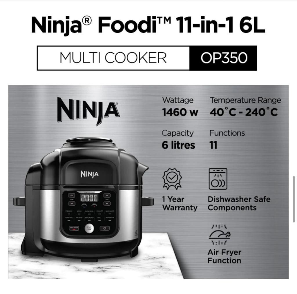 Ninja Foodi 11-In-1 6L Multi Cooker - OP350, TV & Home Appliances ...