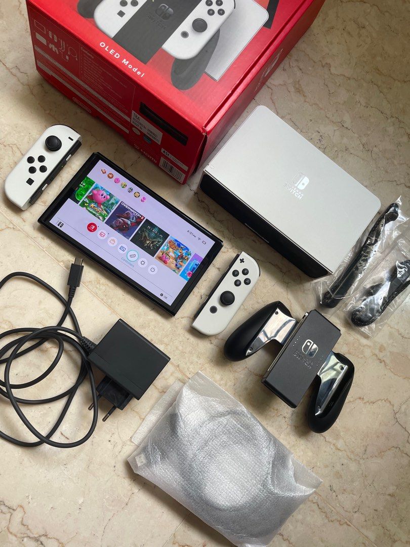 Nintendo Switch OLED with preloaded games and memory card, Video Gaming ...