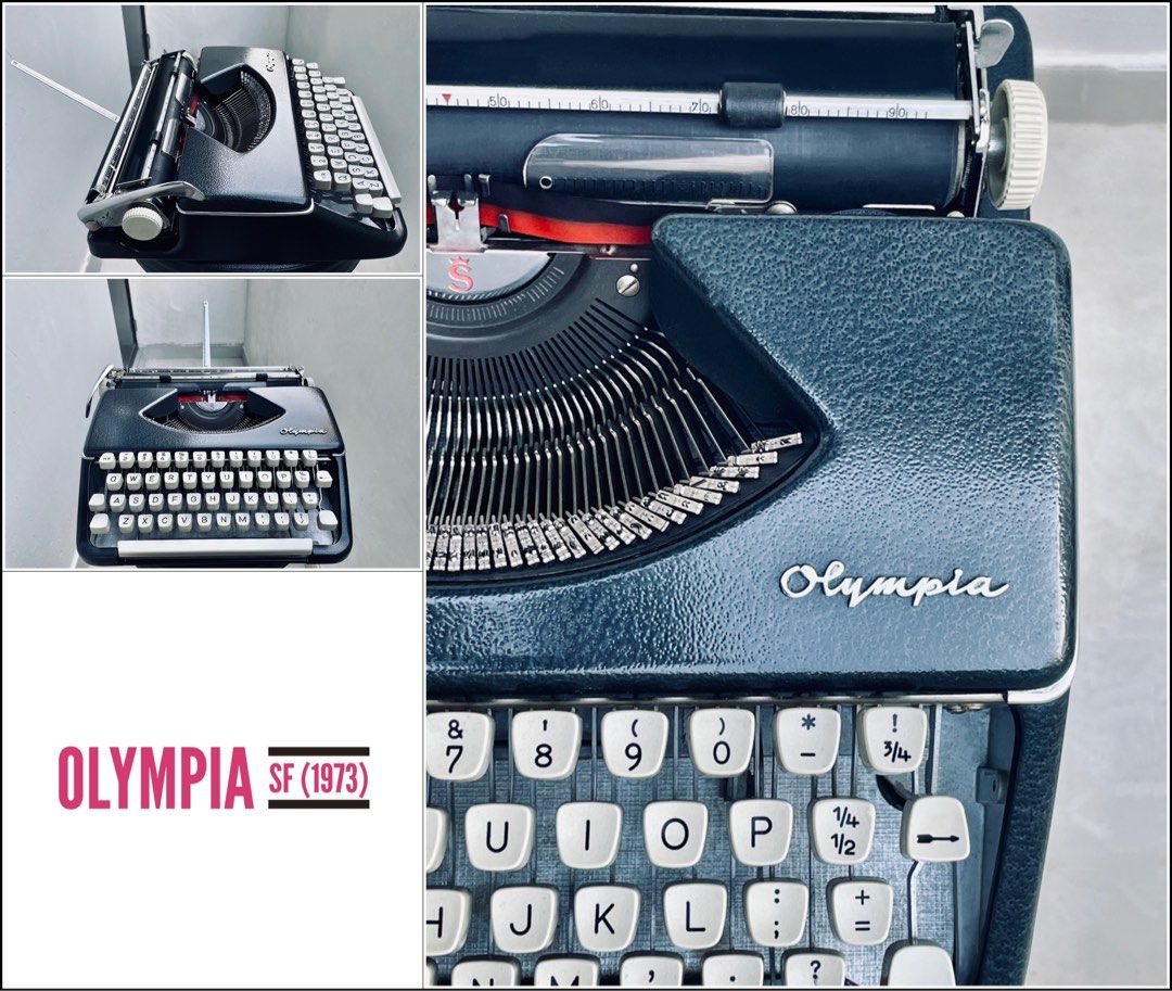 Rare Olympia ultra-portable typewriter, 興趣及遊戲, 收藏品及紀念品, 古董收藏 - Carousell
