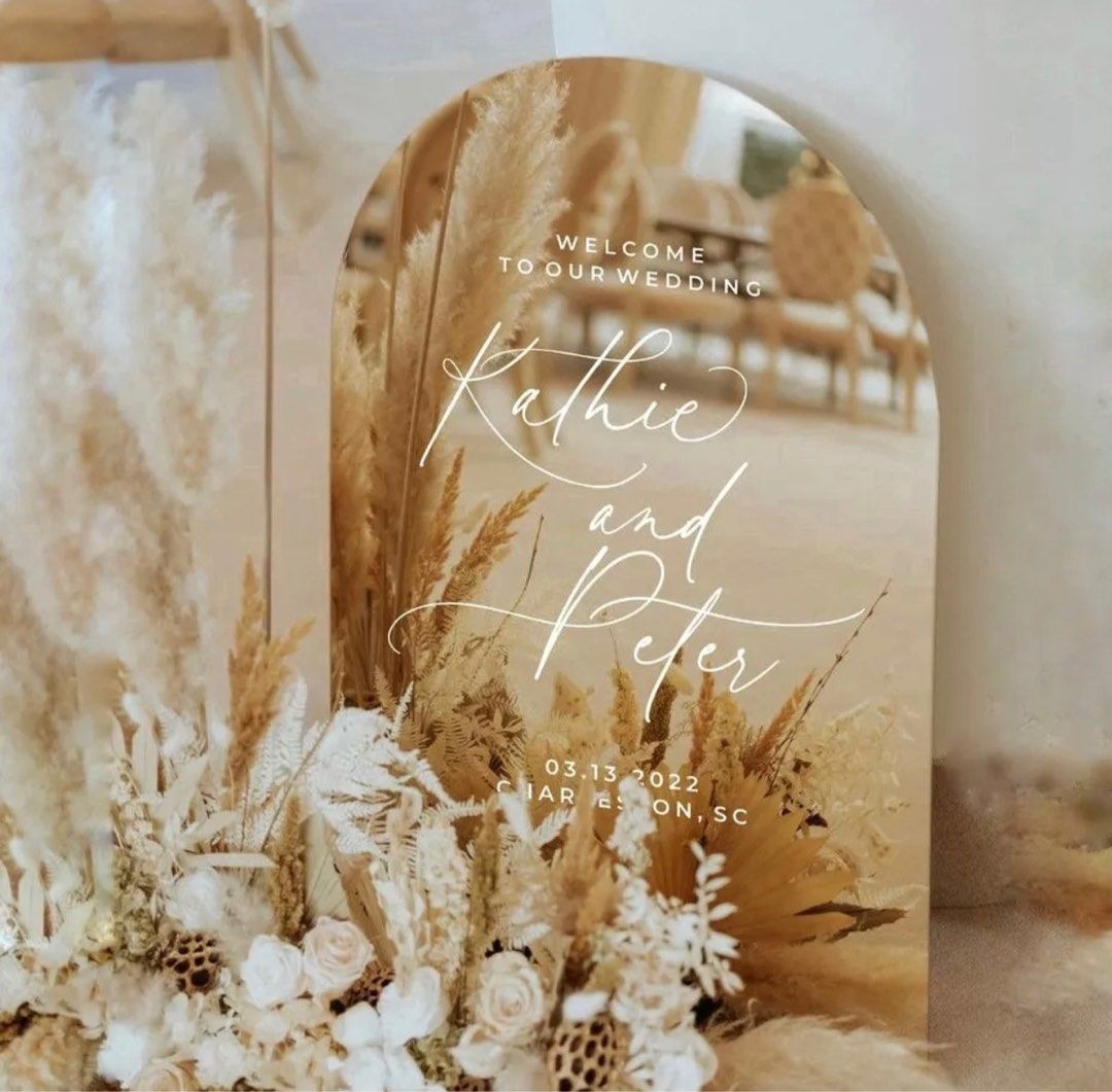 Personalized / Custom Wedding Sign A2 Arched Wedding Signage Mirror ...