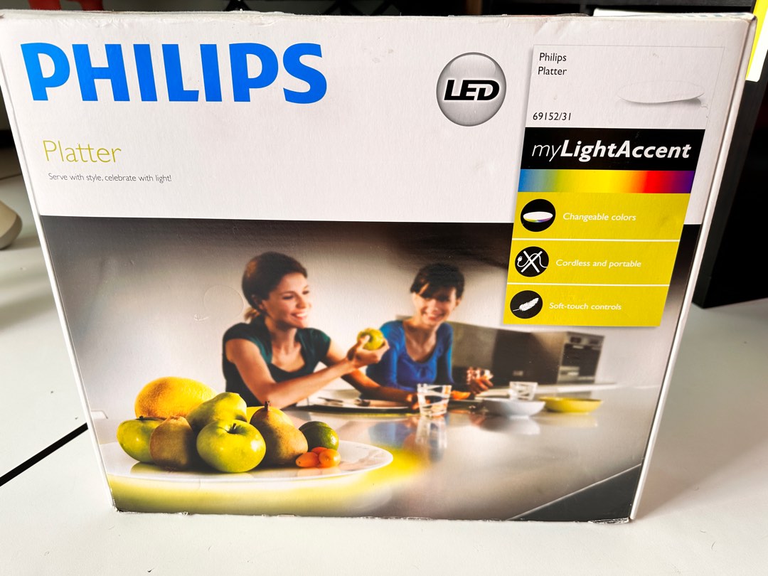 Philips MyLightAccent LED Platter, Furniture & Home Living, Lighting ...