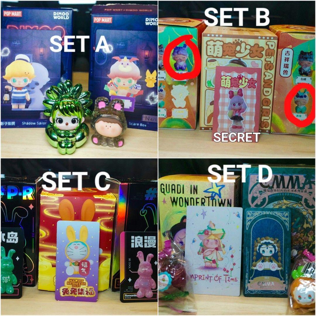 POPMART SALE AND OTHER COLLECTIBLES (Dimoo, Emma, Doraemon, Guadi, Punk ...