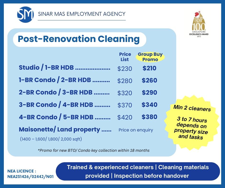 Post Reno Cleaning / Spring Cleaning *Group Buy*, Home Services, Home ...