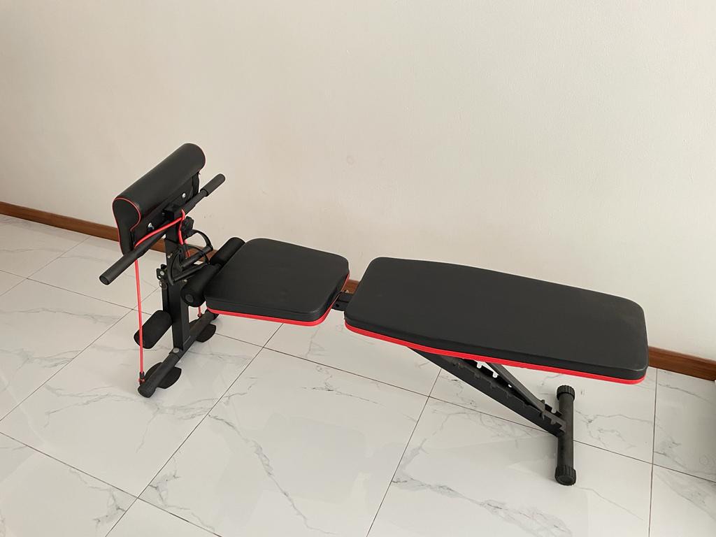 Premium foldable gym workout bench, Sports Equipment, Exercise ...