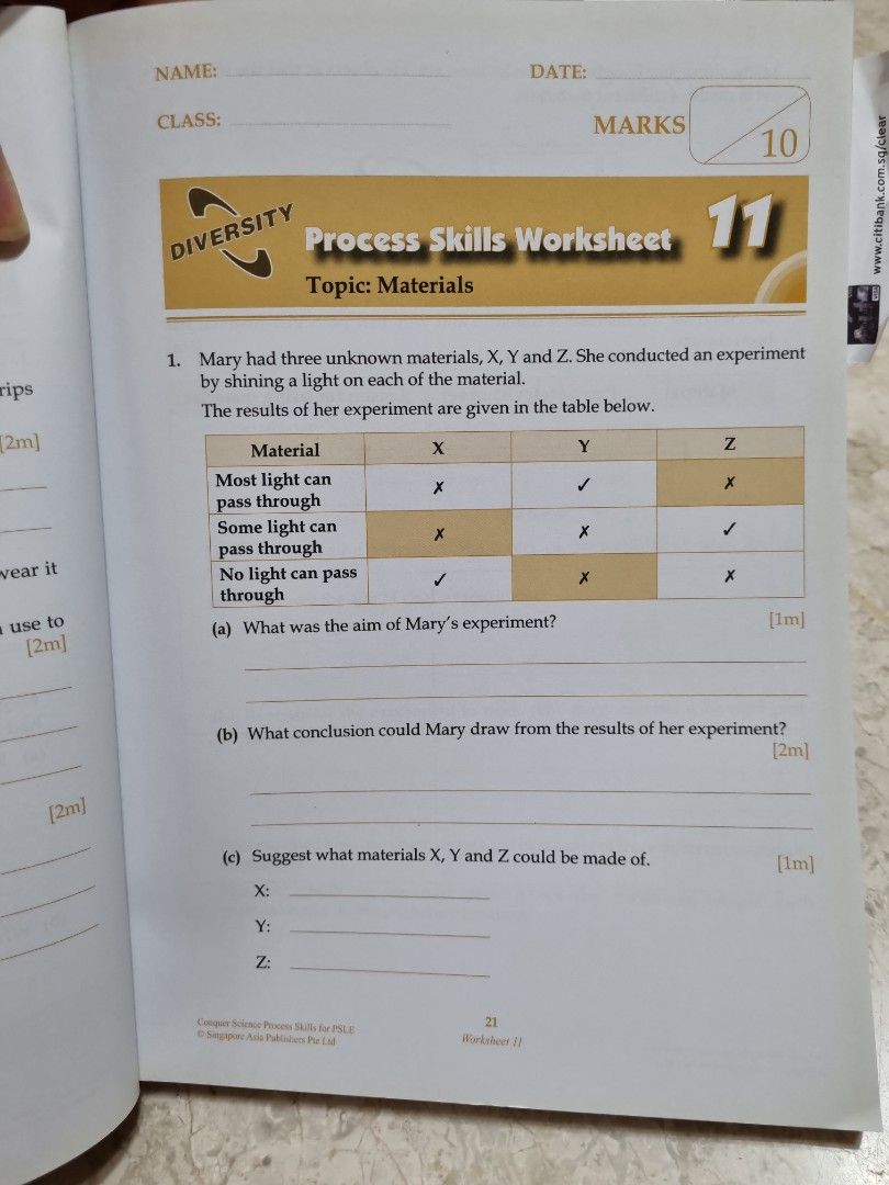 PSLE Conquer Science Process Skills, Hobbies & Toys, Books & Magazines ...