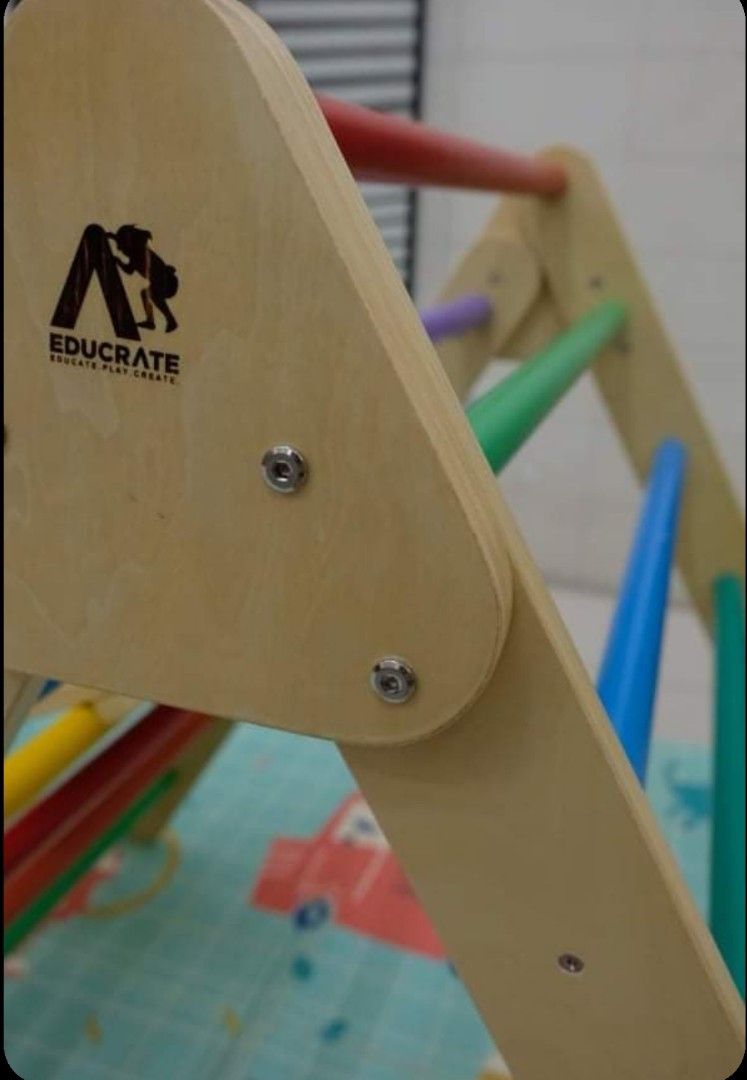 Rainbow Pikler Triangle, Babies & Kids, Baby Nursery & Kids Furniture ...