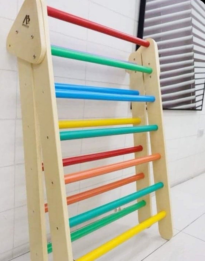 Rainbow Pikler Triangle, Babies & Kids, Baby Nursery & Kids Furniture ...